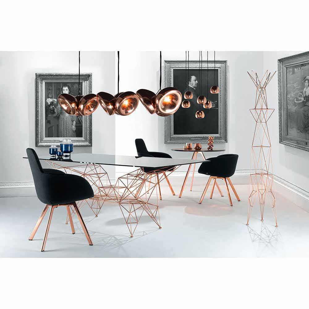 Scoop Dining Chair High Back Brown Hallingdal 0227 Black Oak Legs